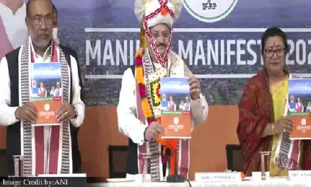 Bharatiya Janata Party chief JP Nadda released the party's election ...